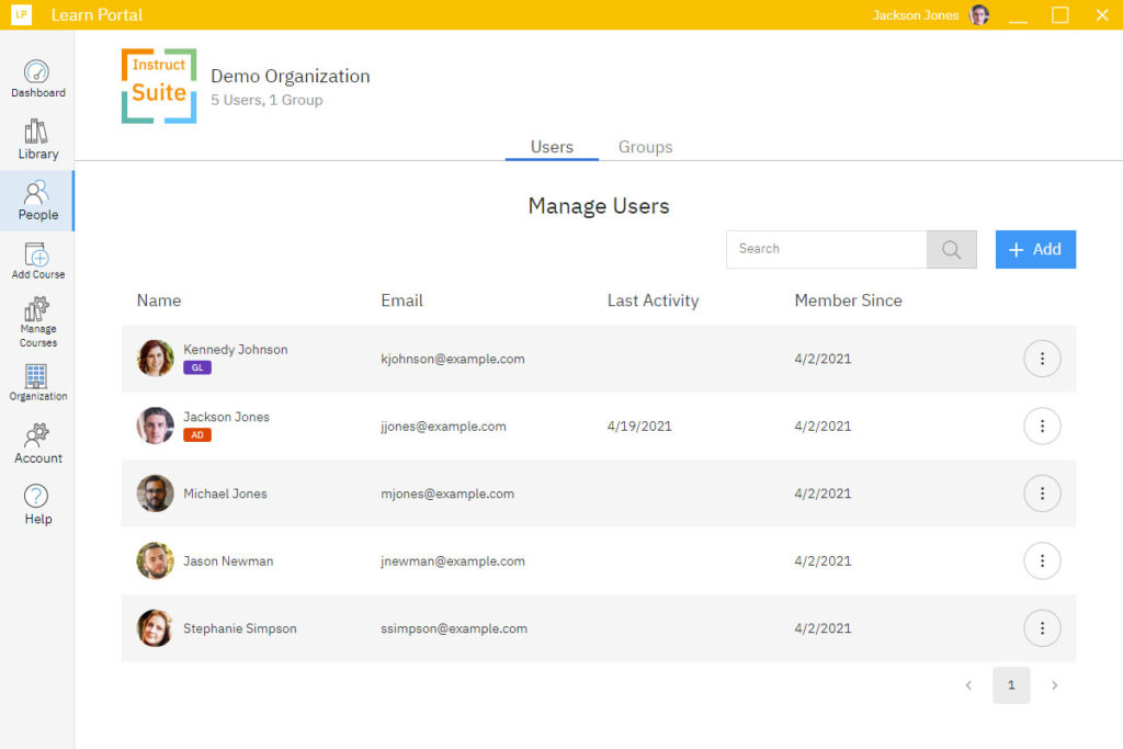 Learn Portal | Instruct Suite